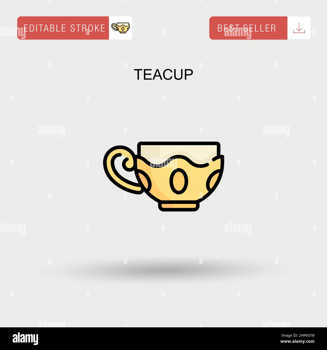 Teacup Simple vector icon Stock Vector Image & Art - Alamy