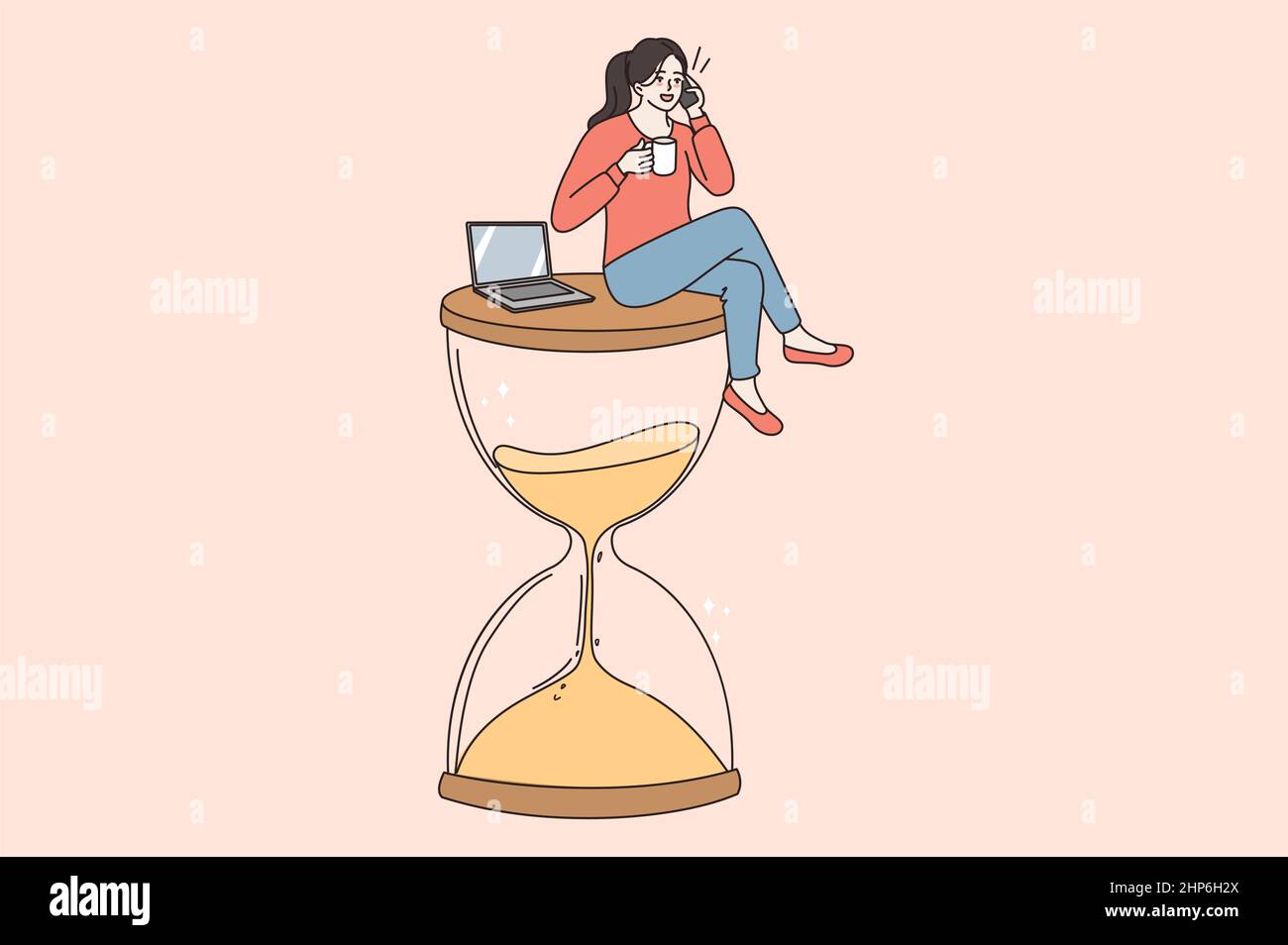 Employee woman Stock Vector Images - Alamy