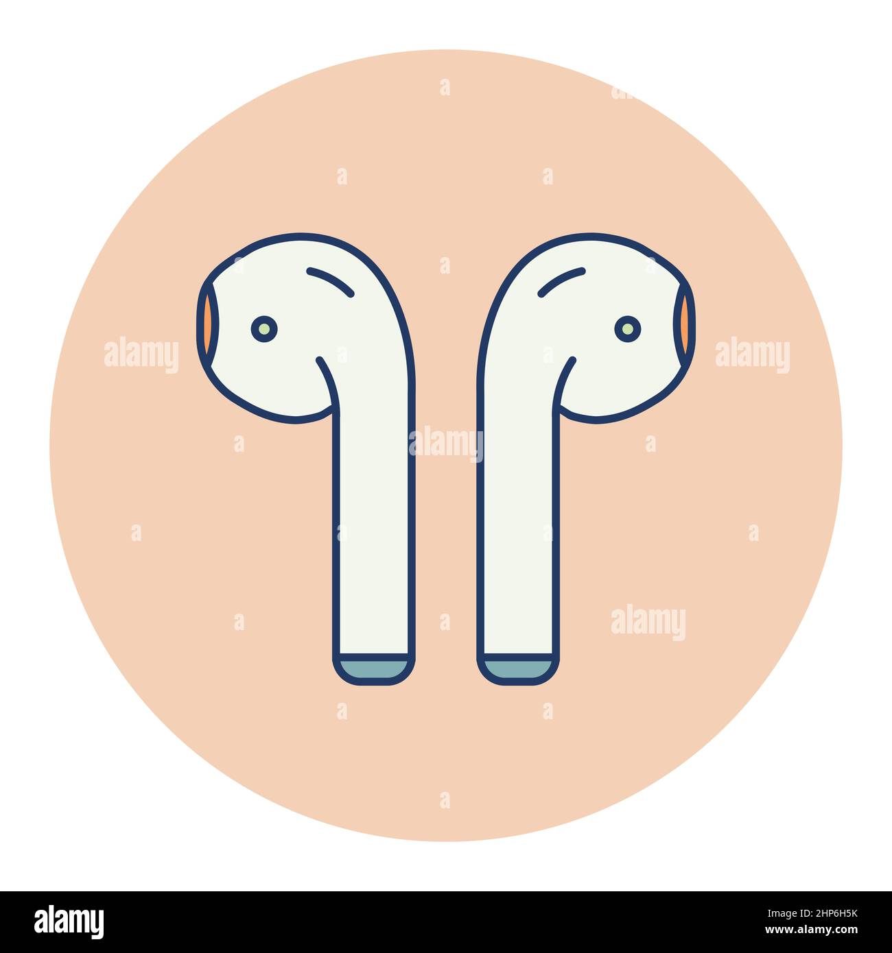 Airpods wireless headphones vector icon Stock Vector Image & Art - Alamy