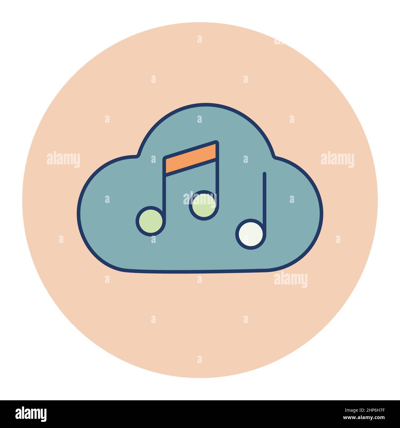 Music note vector sound Cut Out Stock Images & Pictures - Alamy