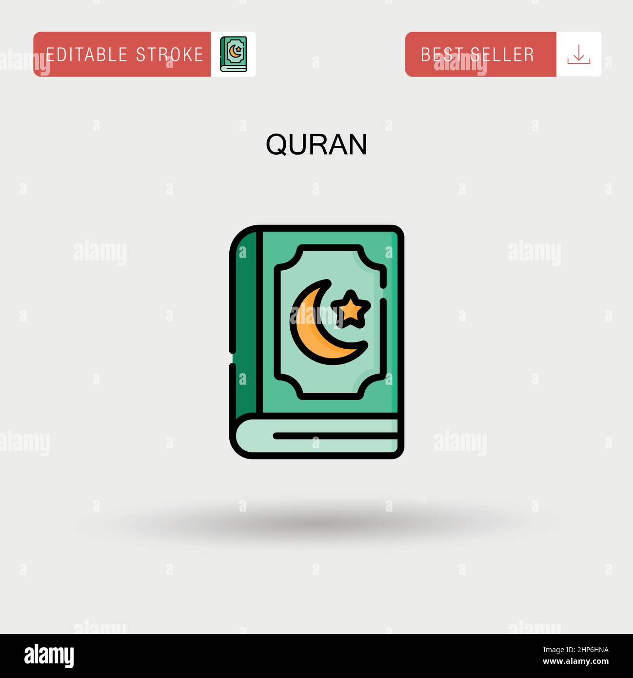 Quran Simple vector icon Stock Vector Image & Art - Alamy