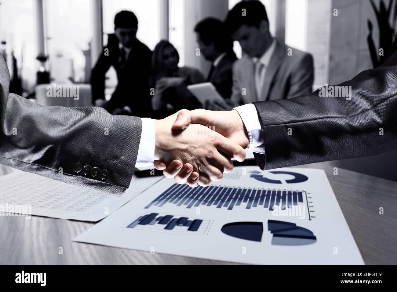The businessman. Hand for a handshake. The conclusion of the ...