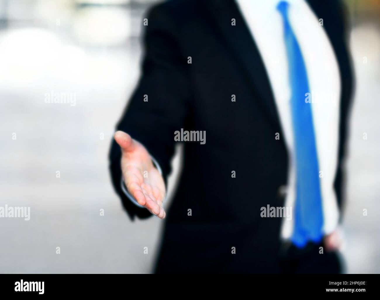 Businessman open hand ready handshake hi-res stock photography and ...