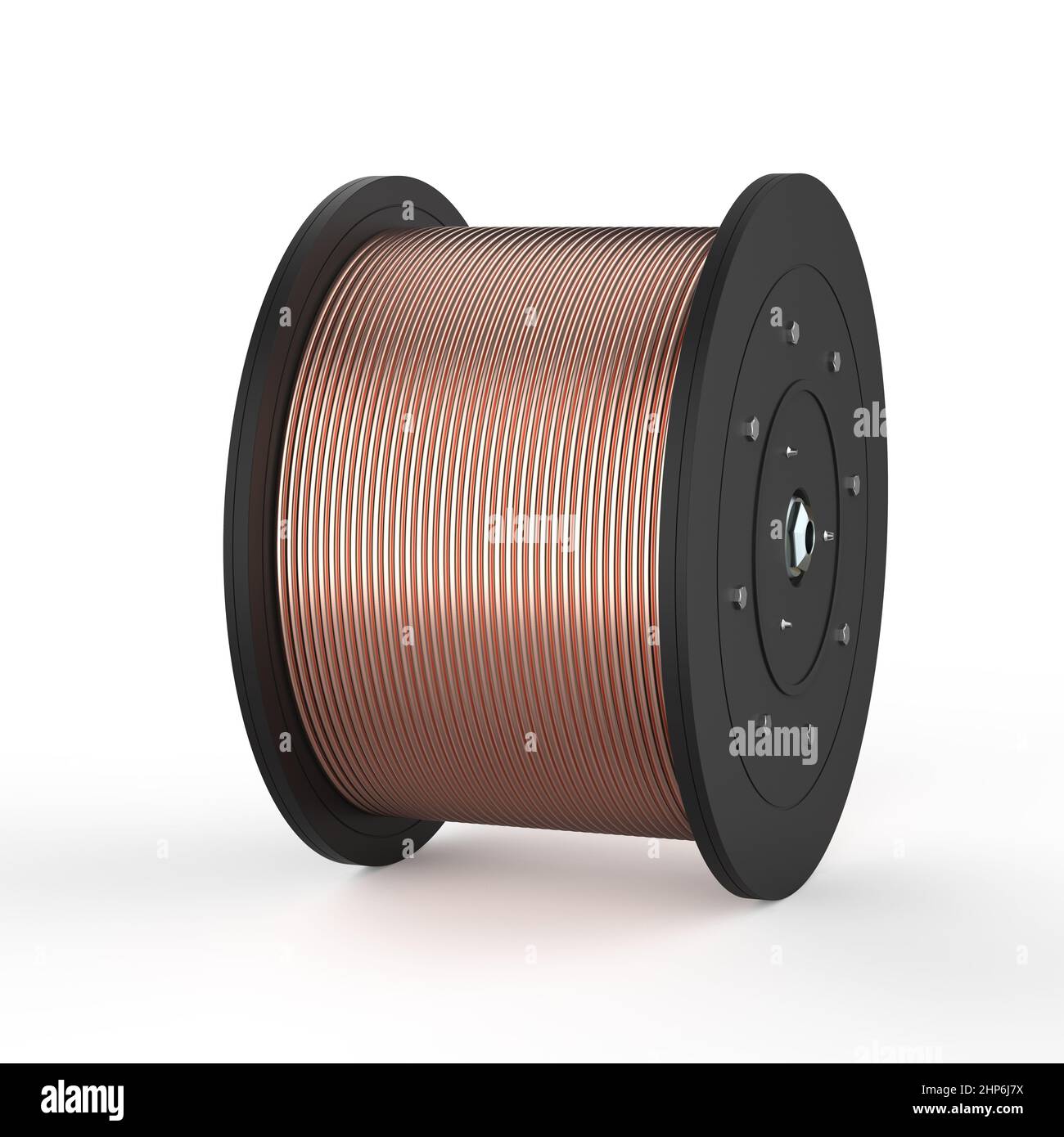 3d rendering roll of copper sheets or heap of copper tapes Stock Photo ...