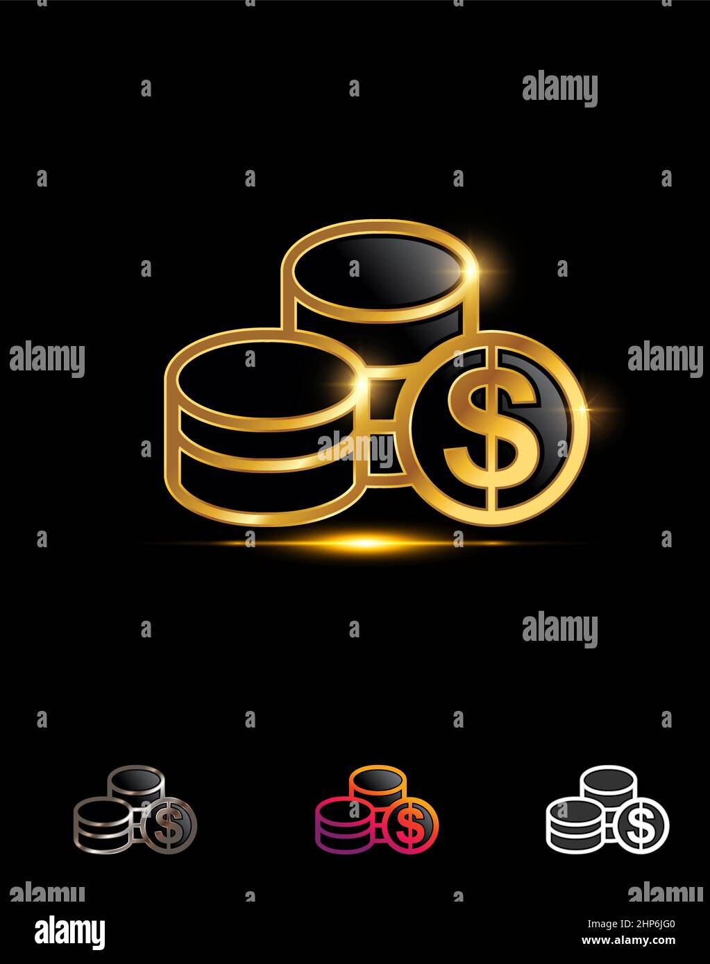 Heap money investment savings Stock Vector Images - Alamy