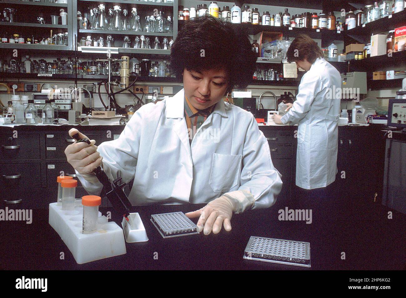 1980s lab tech hi-res stock photography and images - Alamy