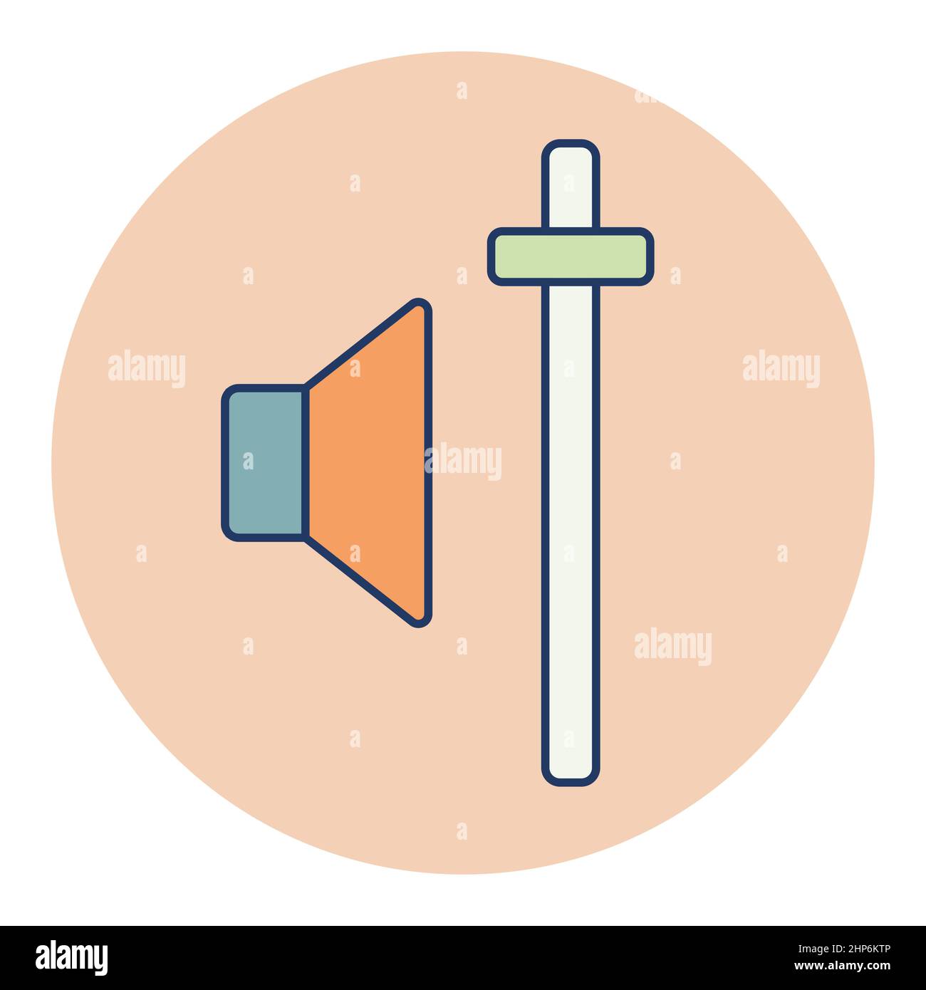Audio volume slider control vector icon Stock Vector Image & Art - Alamy