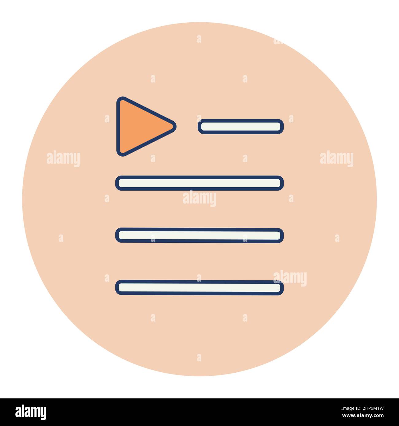 Playlist player icon outline Cut Out Stock Images & Pictures - Alamy