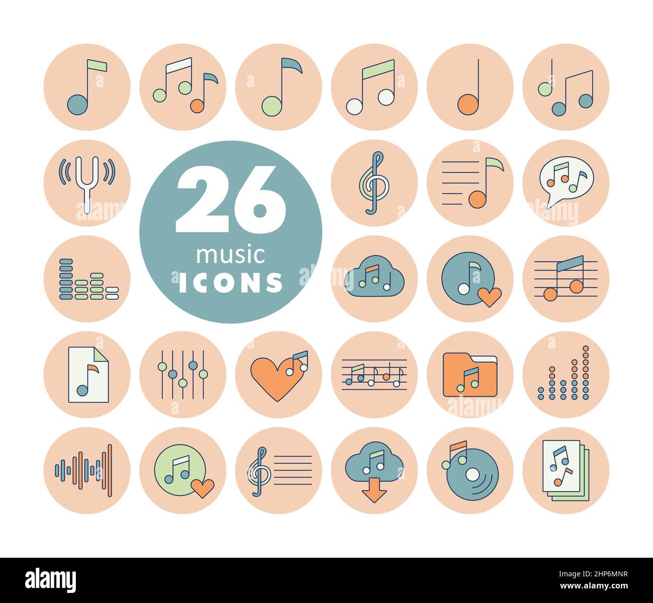 Music sound icons vector Stock Vector Images - Alamy