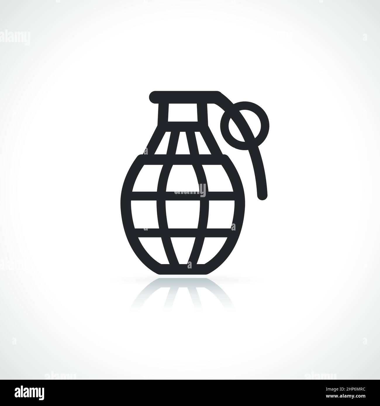 Hand grenade icon line Stock Vector Images - Alamy