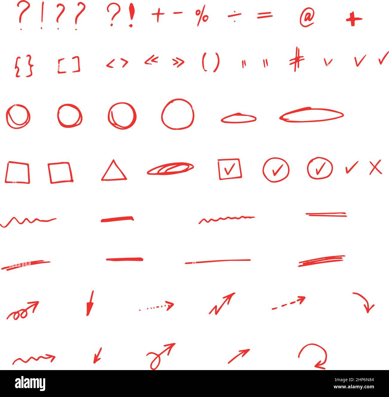 Red Arrows Felt pen Stock Vector Image & Art - Alamy