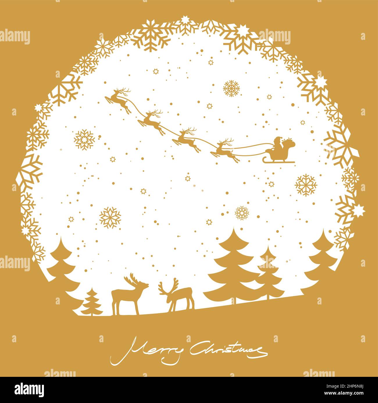 simple christmas background with typical elements Stock Vector Image ...