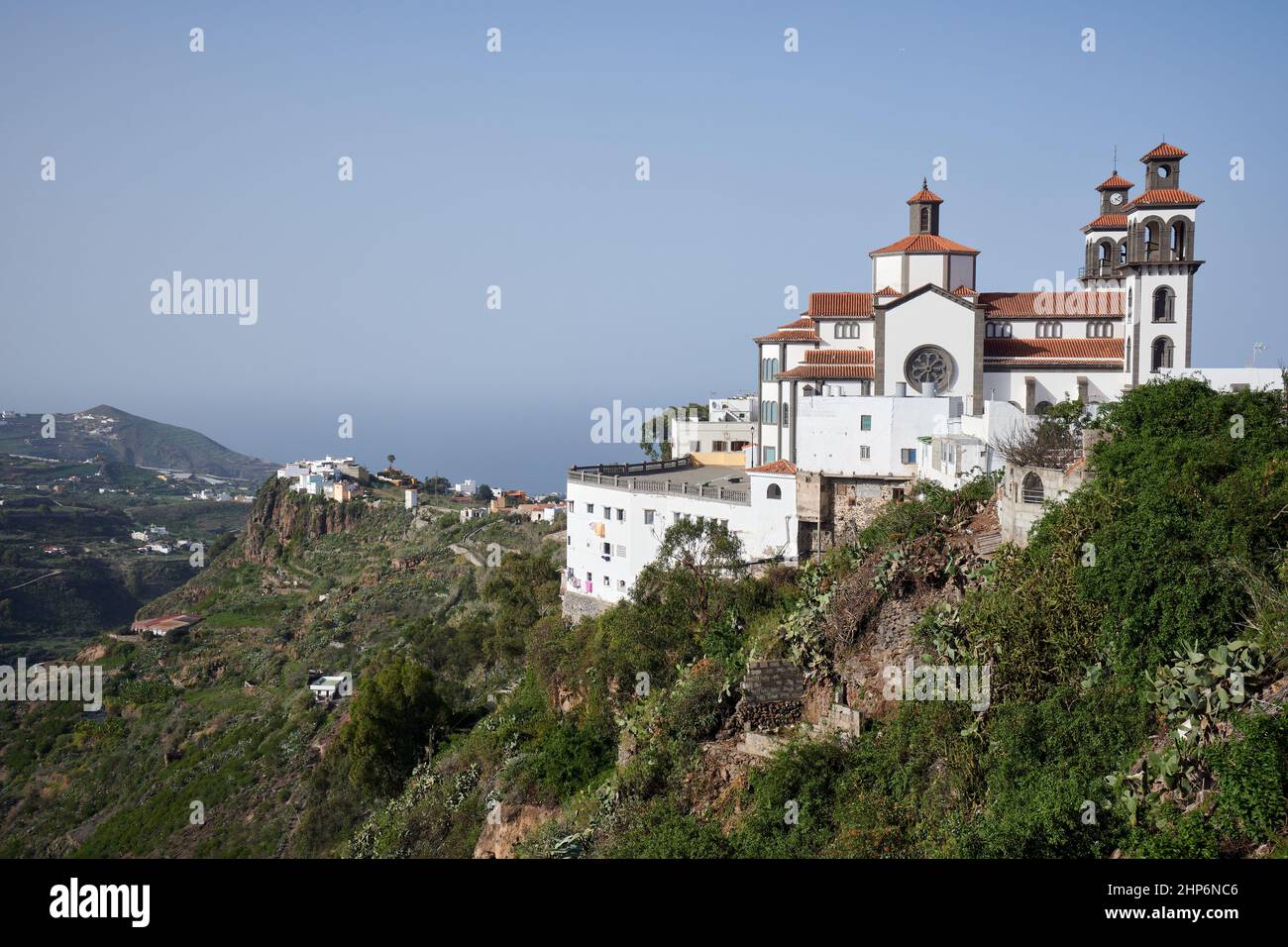 Buildings on the hills in Moya, Gran Canaria Stock Photo - Alamy