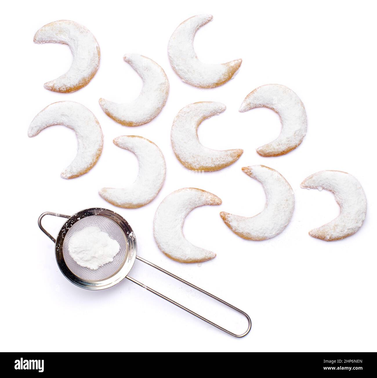 Traditional German or Austrian Vanillekipferl vanilla kipferl cookies ...