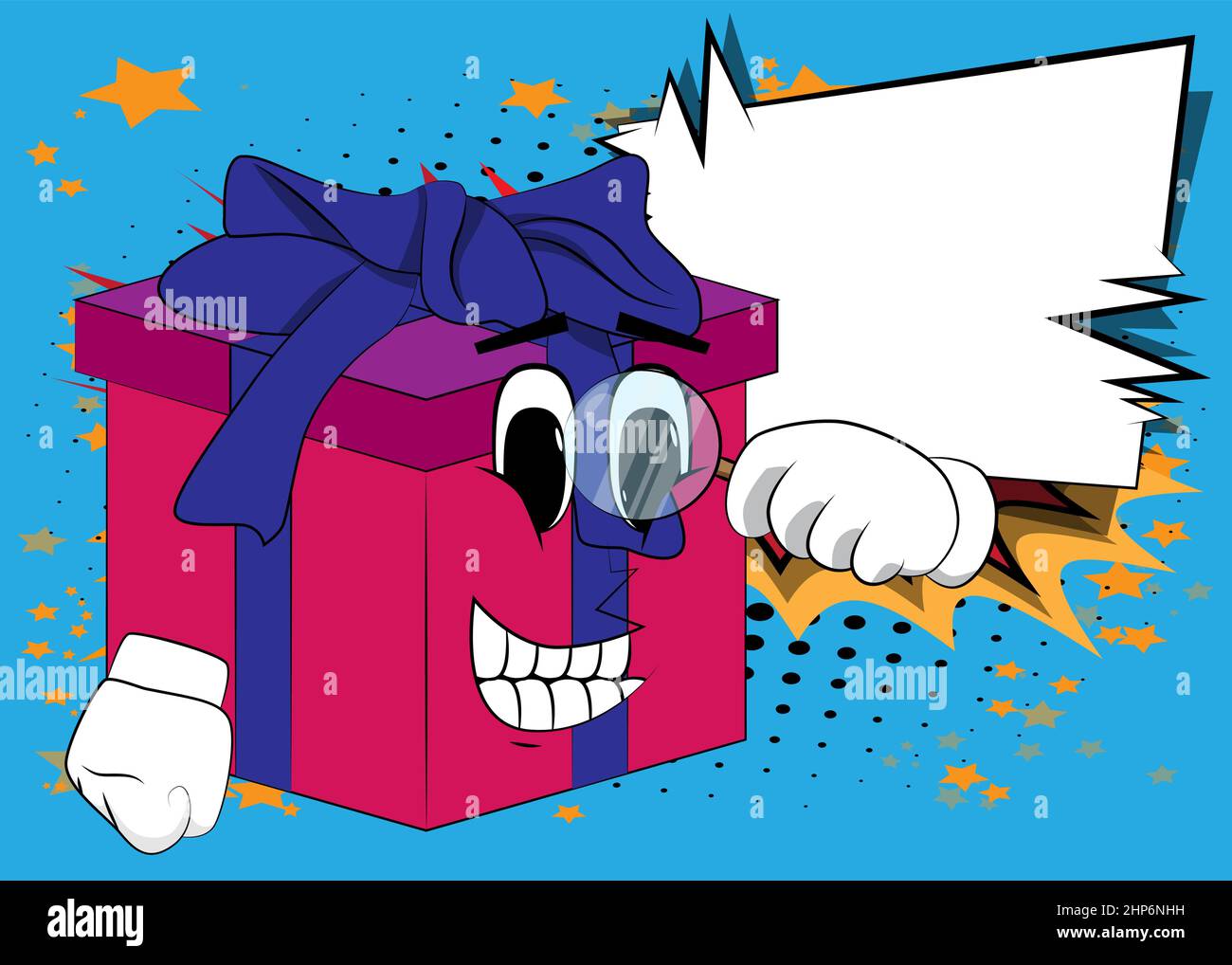 Hand is holding magnifying glass Stock Vector Images - Alamy