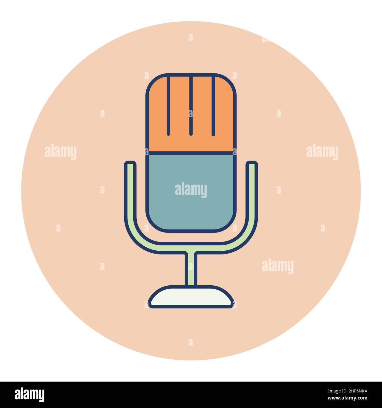 Vector retro microphone sound Cut Out Stock Images & Pictures - Alamy