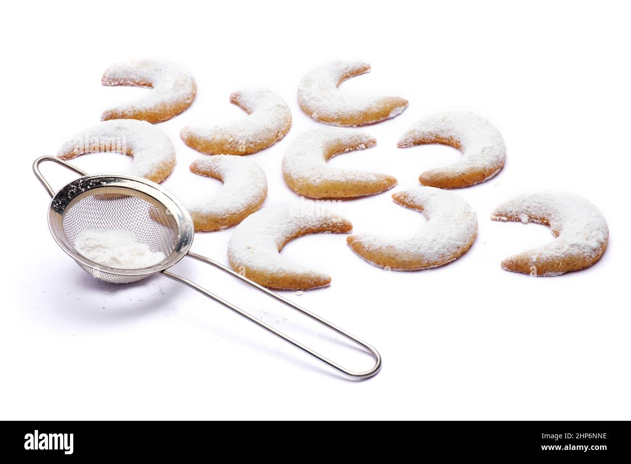 Traditional German or Austrian Vanillekipferl vanilla kipferl cookies ...