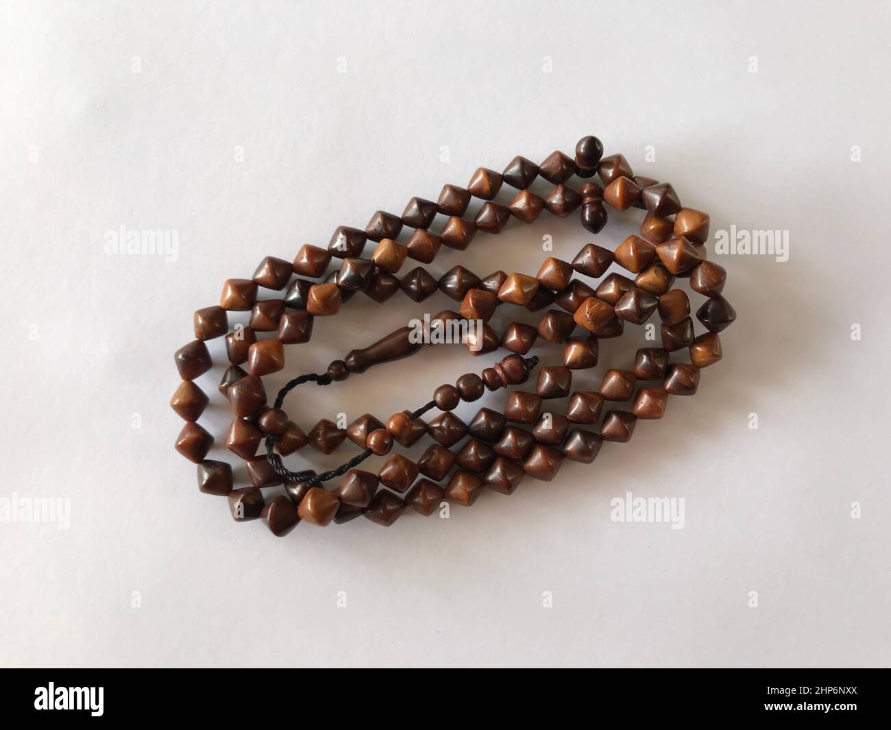 99 Islamic prayer beads on a white background for ramadan, eid adha ...