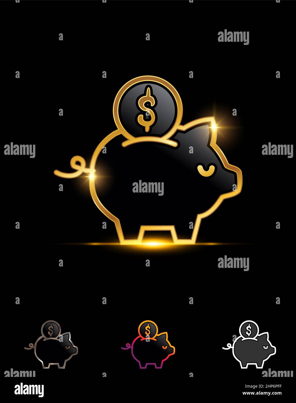 Golden bank sign hi-res stock photography and images - Alamy