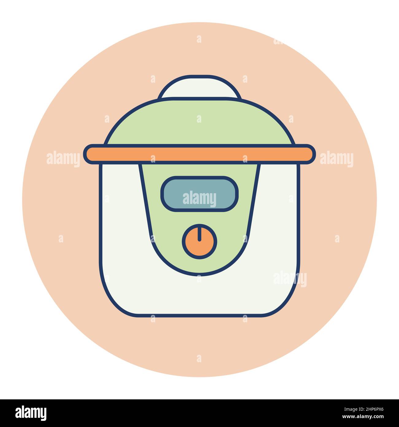 Slow cooking crock pot vector icon Stock Vector Image & Art - Alamy
