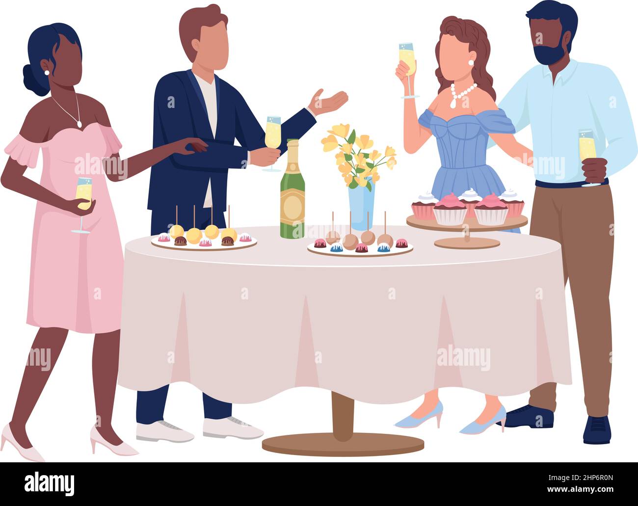 Guests chatting semi flat color vector characters Stock Vector Image ... Guests chatting semi flat color vector characters Stock Vector Image ...