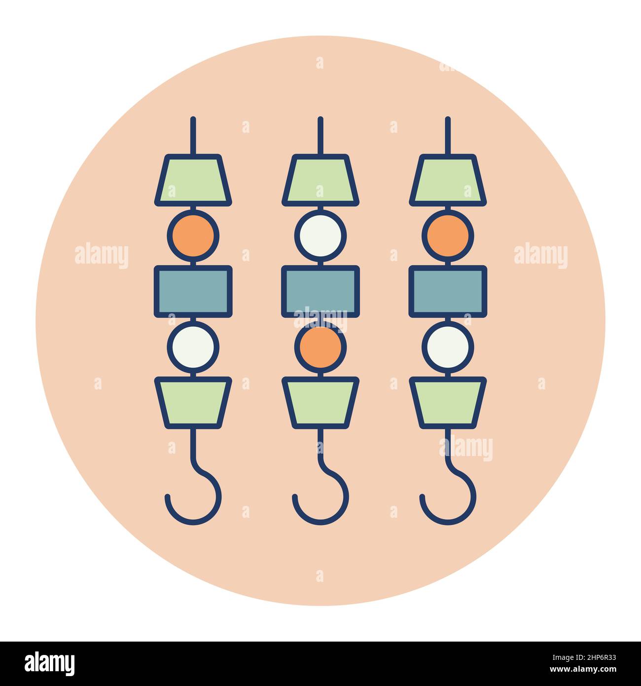 Grilled skewers roasted lamb Cut Out Stock Images & Pictures - Alamy