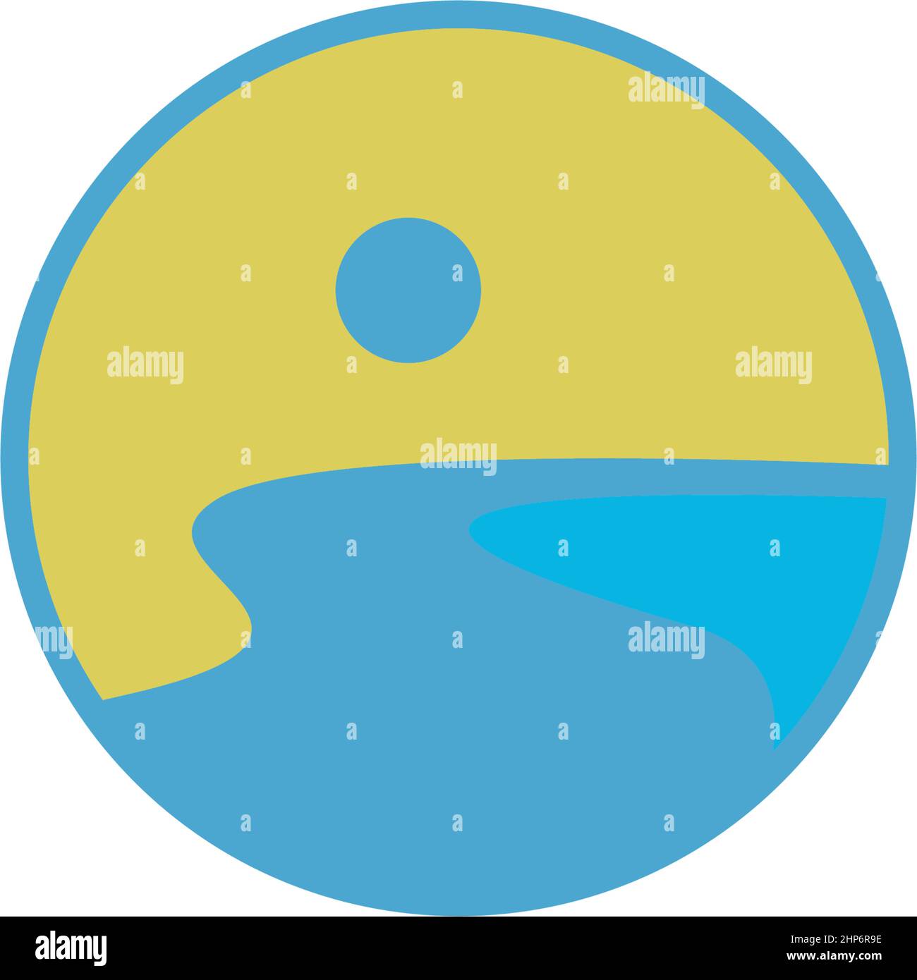 River icon logo flat design template Stock Vector Image & Art - Alamy