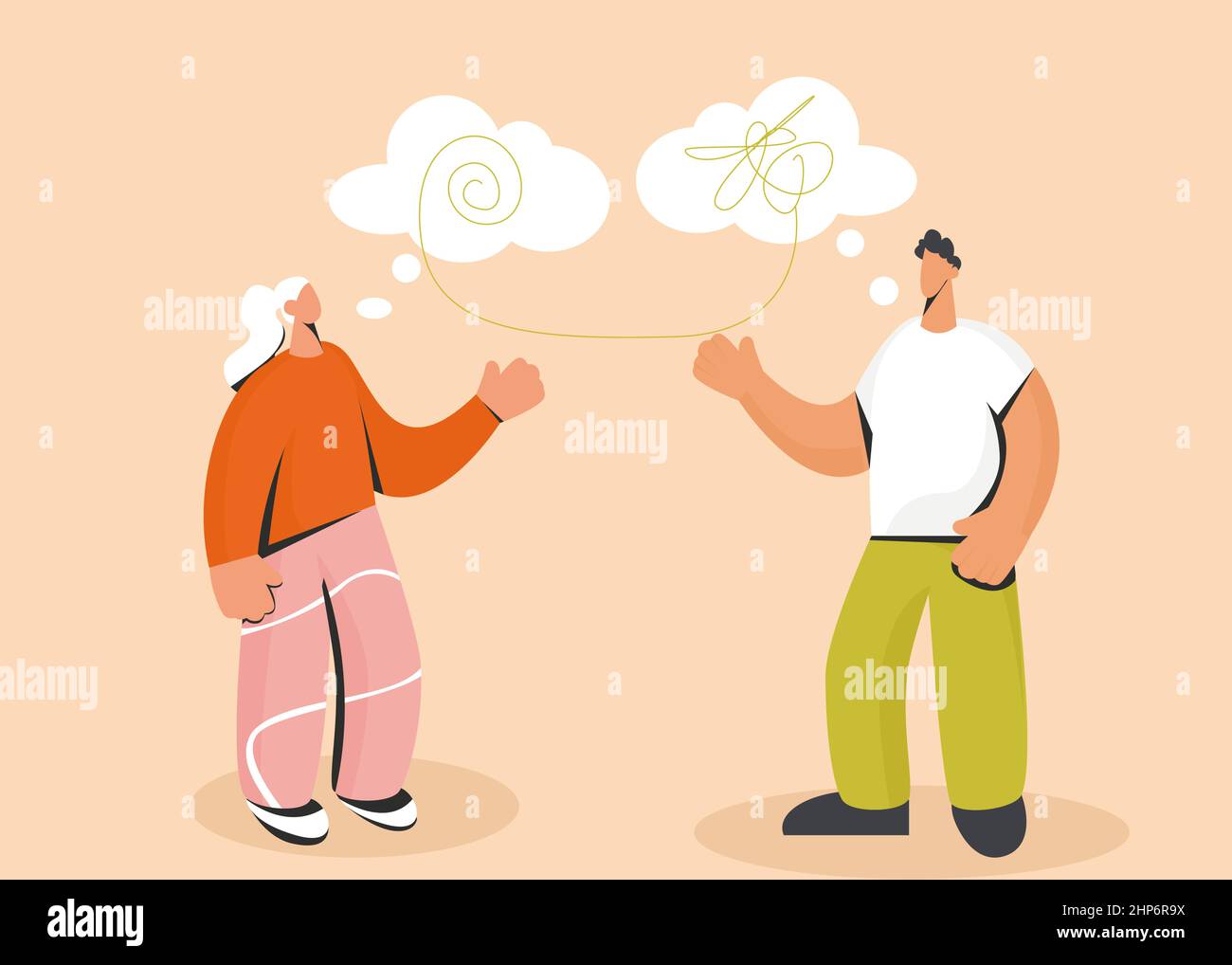 Trouble communicate Stock Vector Images - Alamy