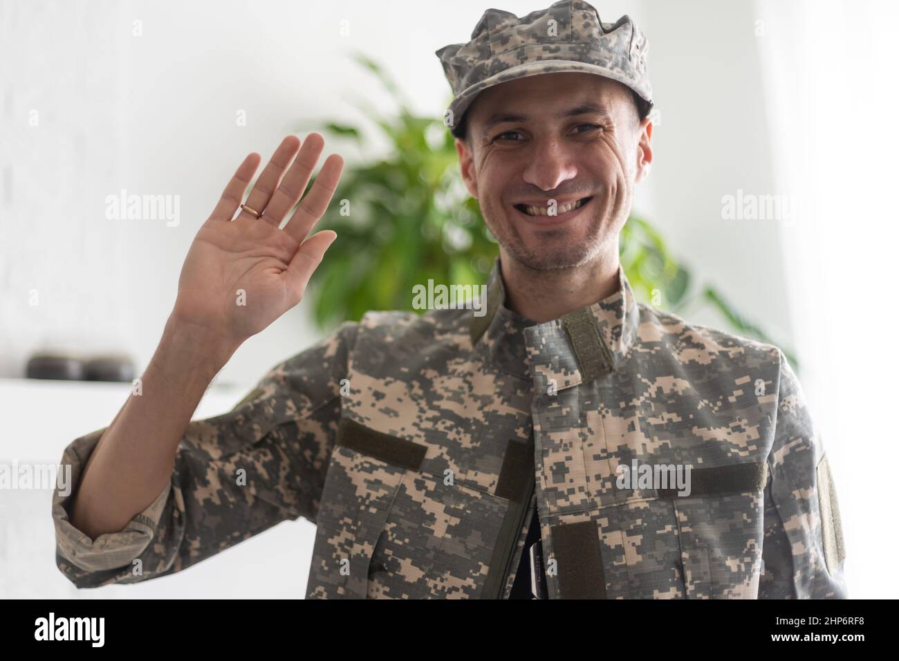Portrait of happy cadet, military man Stock Photo - Alamy