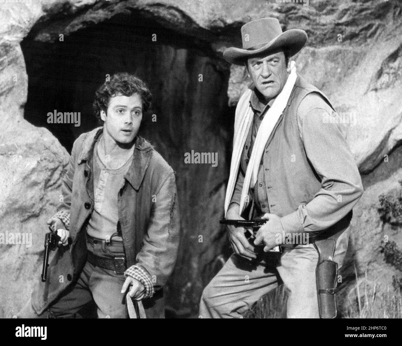 Photo from the television program Gunsmoke. Pictured are guest star ...