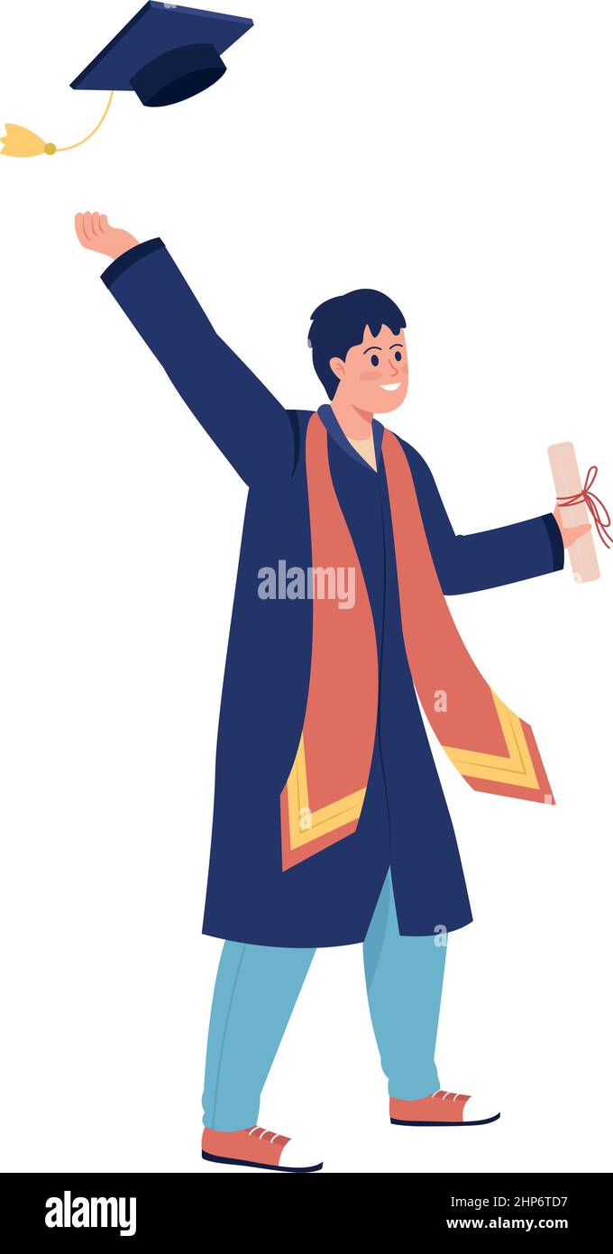 Happy schoolboy character vector Cut Out Stock Images & Pictures - Alamy
