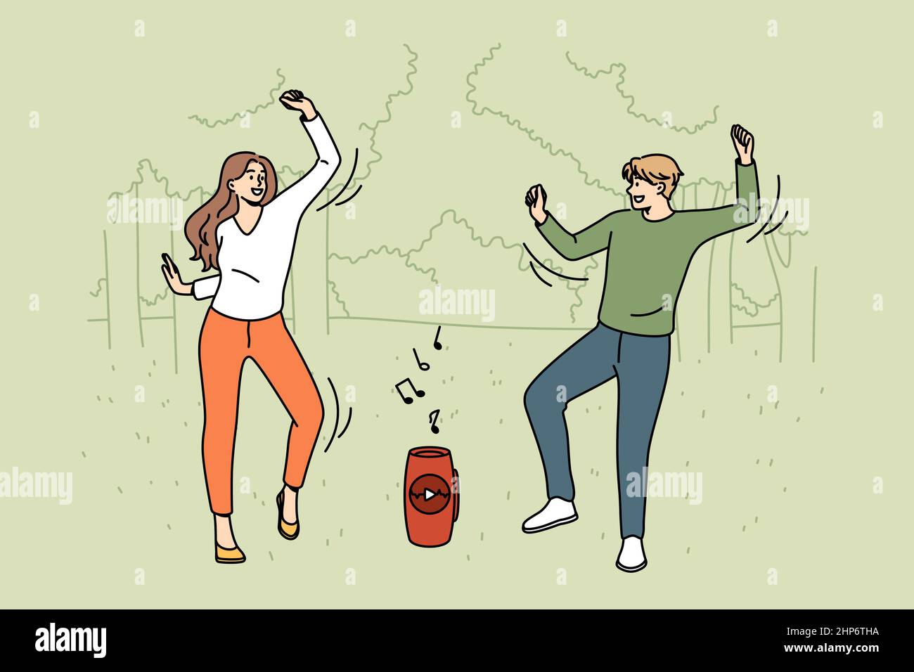 Couple having fun nightclub Stock Vector Images - Alamy