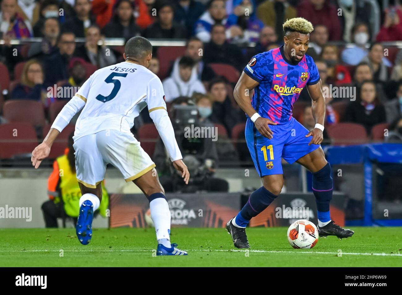 Adama Traore of FC Barcelona during the UEFA Europa League match ...