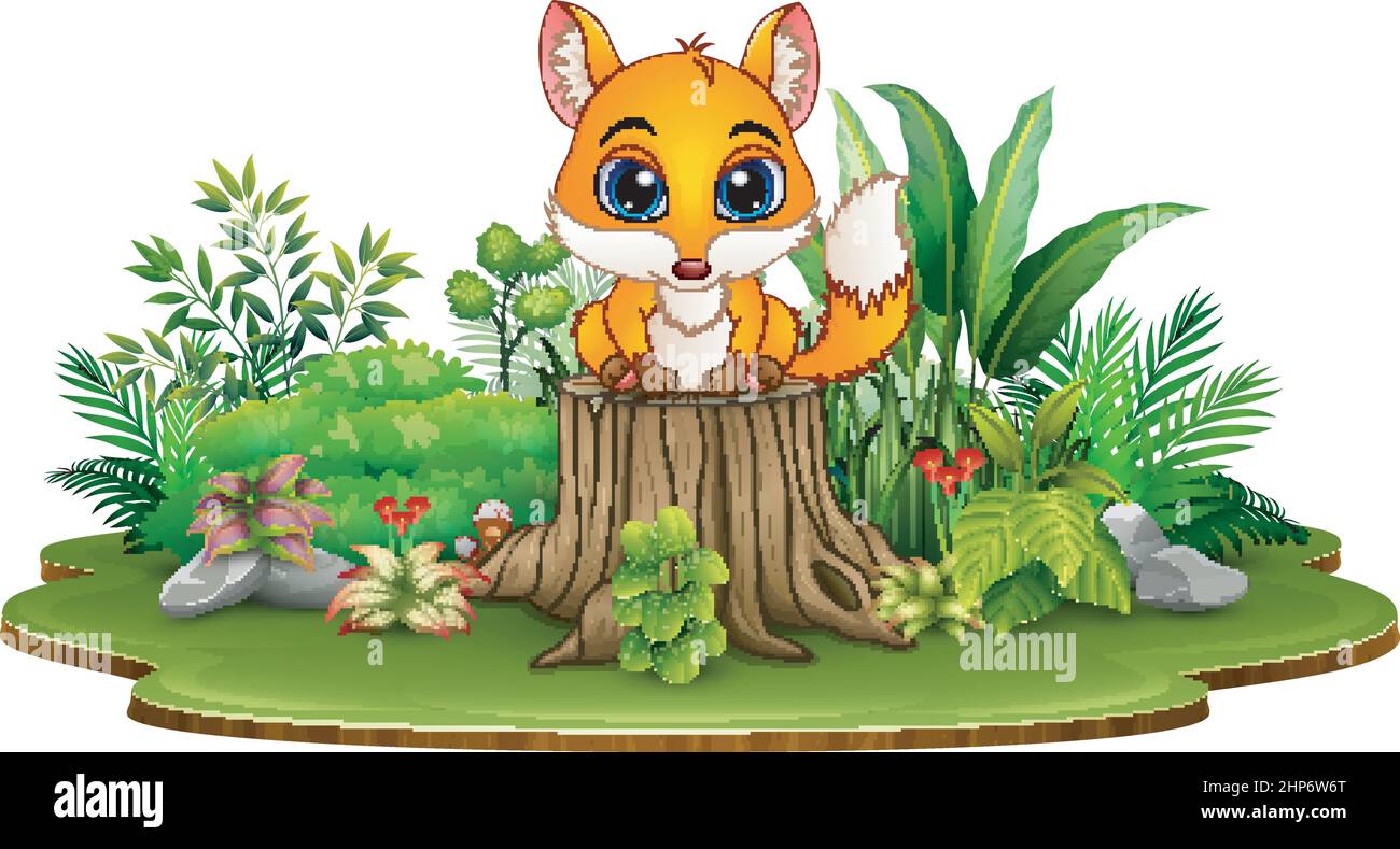 Cartoon happy fox hi-res stock photography and images - Alamy
