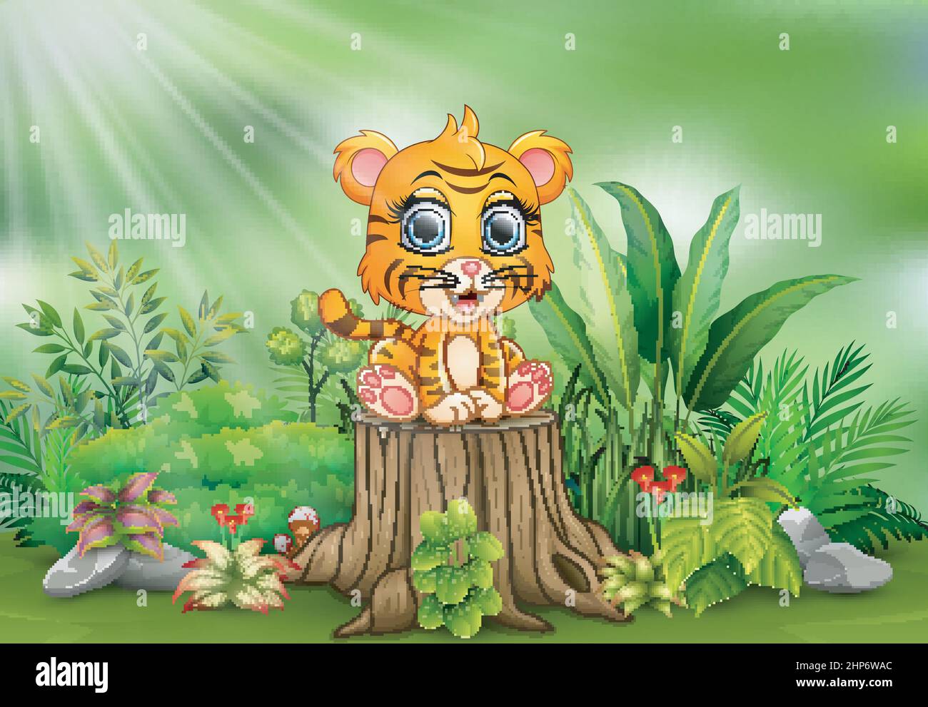 Cartoon single tiger hi-res stock photography and images - Alamy