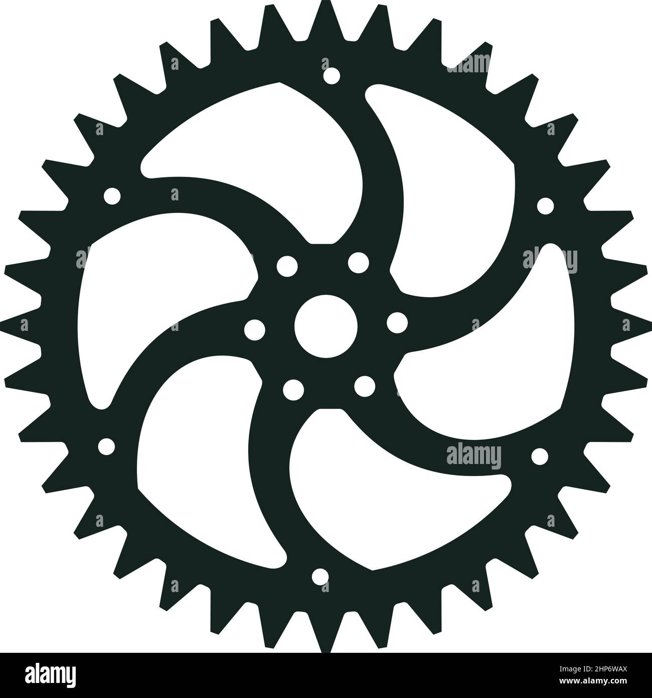 Gear or cogwheel Symbol on isolated white background Stock Vector Image ...