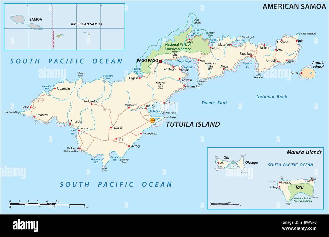 American samoa map hi-res stock photography and images - Alamy