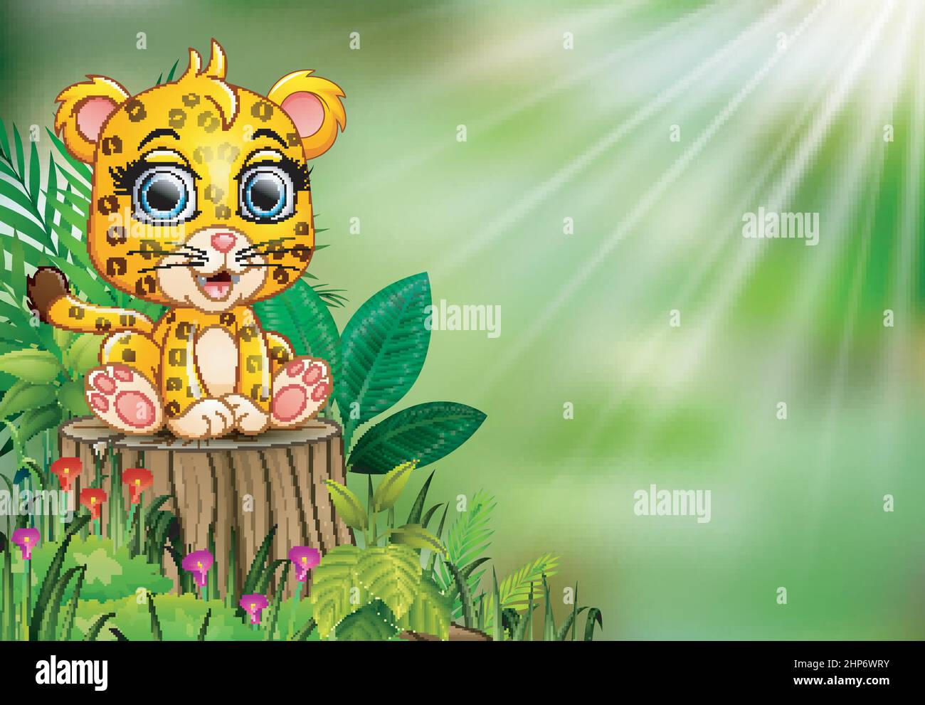 Adorable baby leopard Stock Vector Images - Alamy