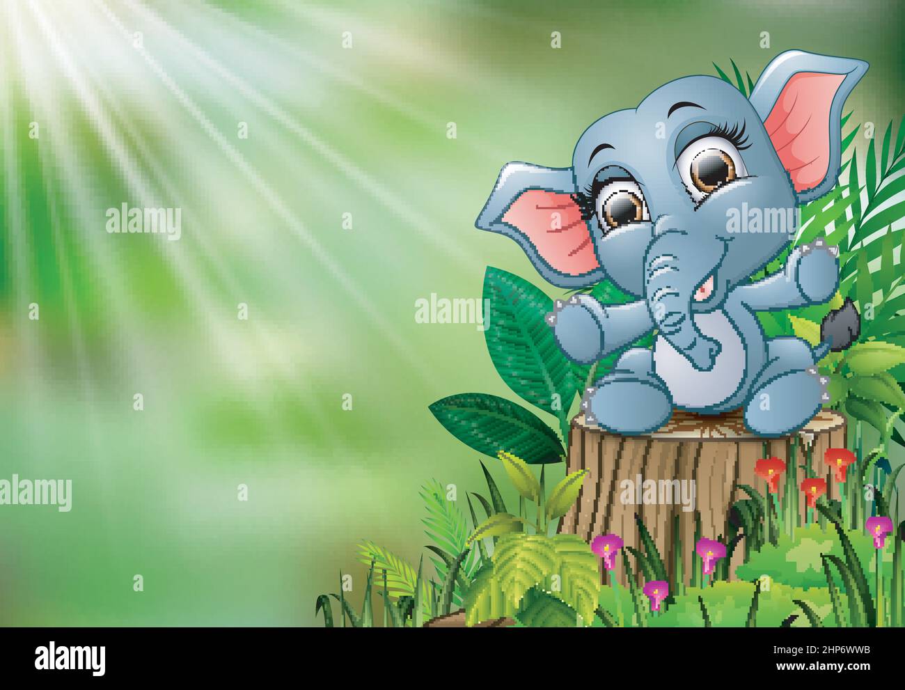 Elephant tree flower Stock Vector Images - Alamy