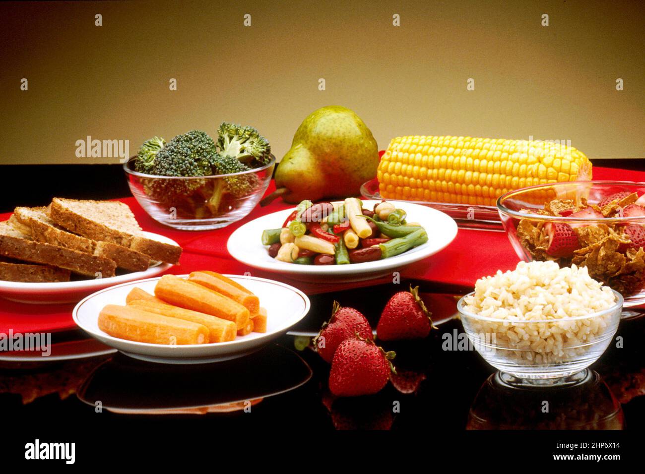 Good foods such as vegetables, fruits, cereals, and whole grain bread ...