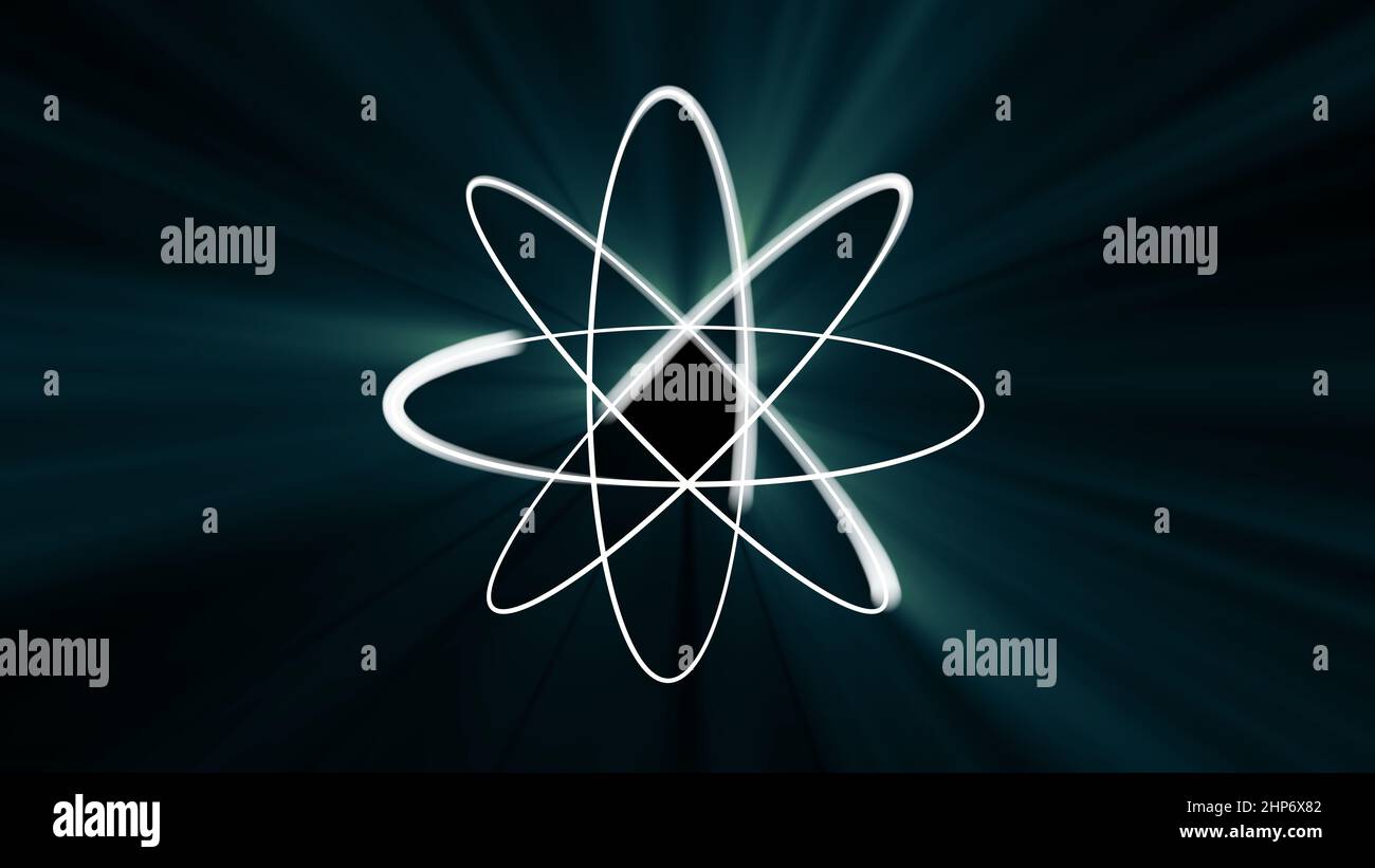 atom abstract light model, 3d illustration render Stock Photo - Alamy