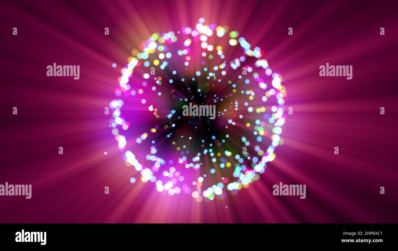 cell particle light ray color, illustration render Stock Photo - Alamy