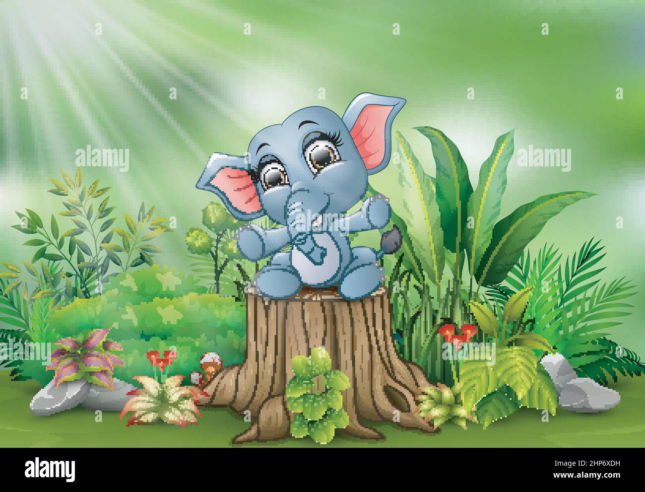 Elephant tree flower Stock Vector Images - Alamy