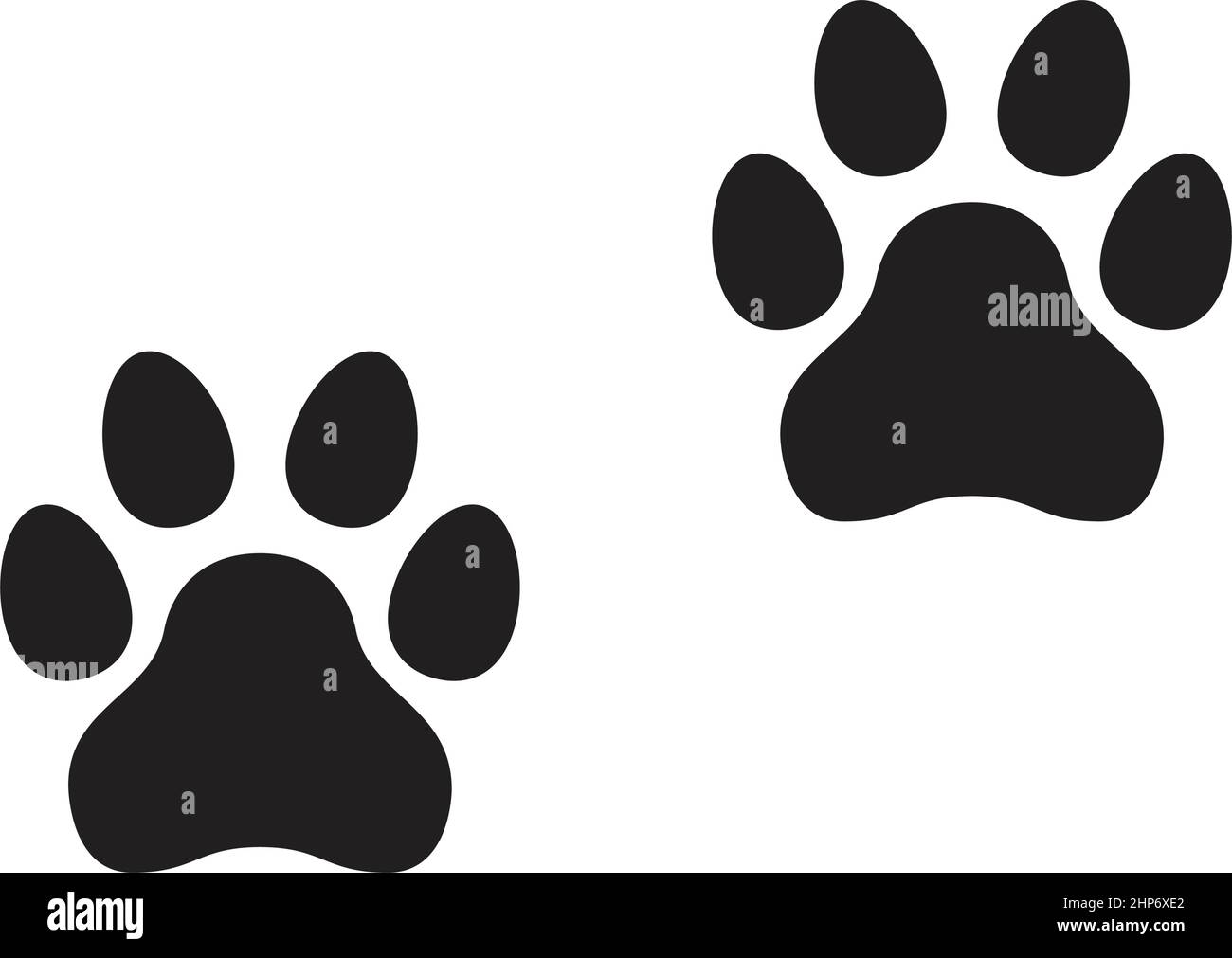 Dog footprint Stock Vector Images - Alamy