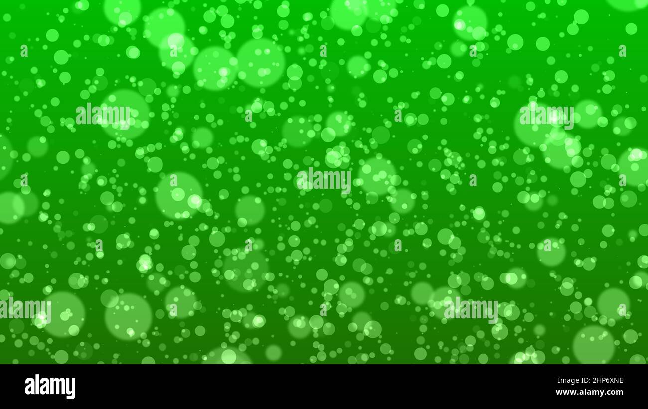 abstract bokeh background, green particles illustration Stock Photo - Alamy