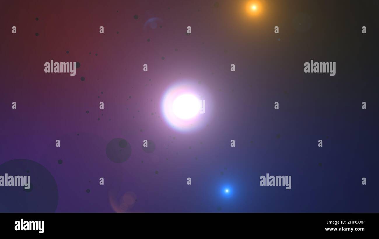 abstract space planets light stars illustration Stock Photo - Alamy