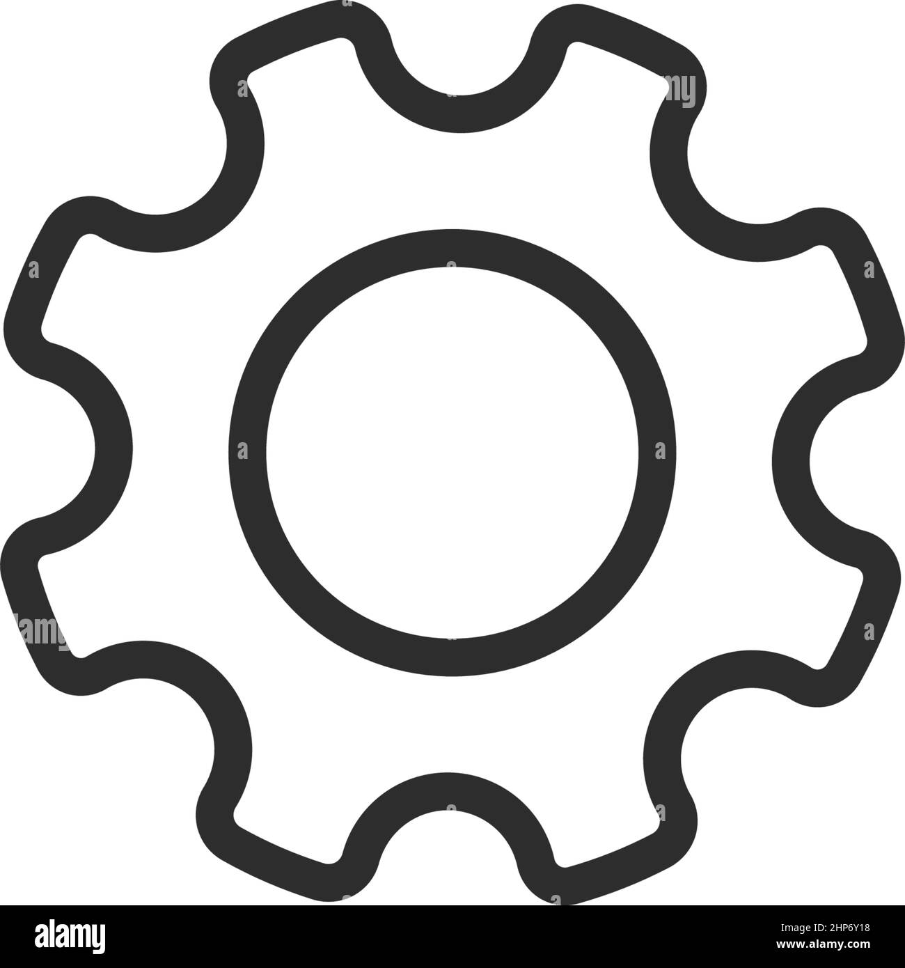 Gear icon vector Black and White Stock Photos & Images - Alamy
