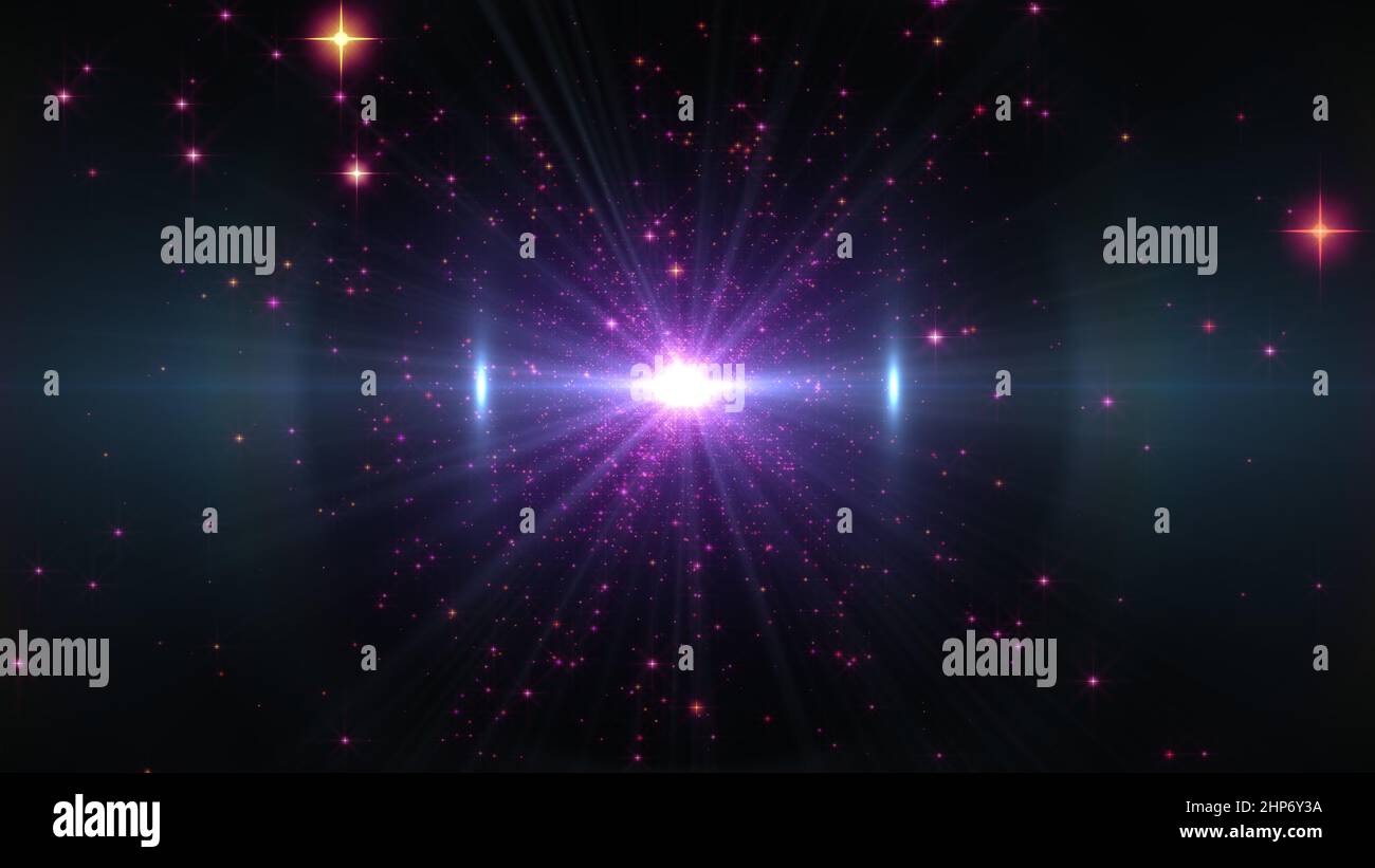 star explosion in space, star ray, 3d render illustration Stock Photo ...