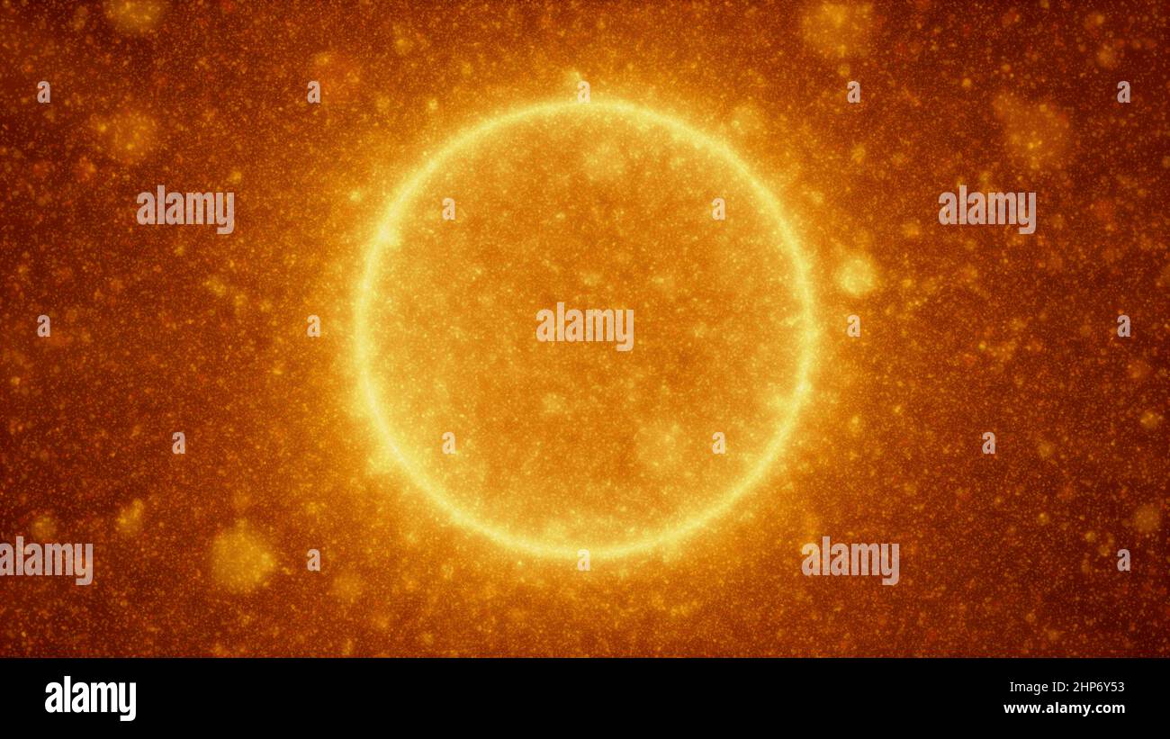 Abstract particles sun solar flare particles illustration 3d render ...