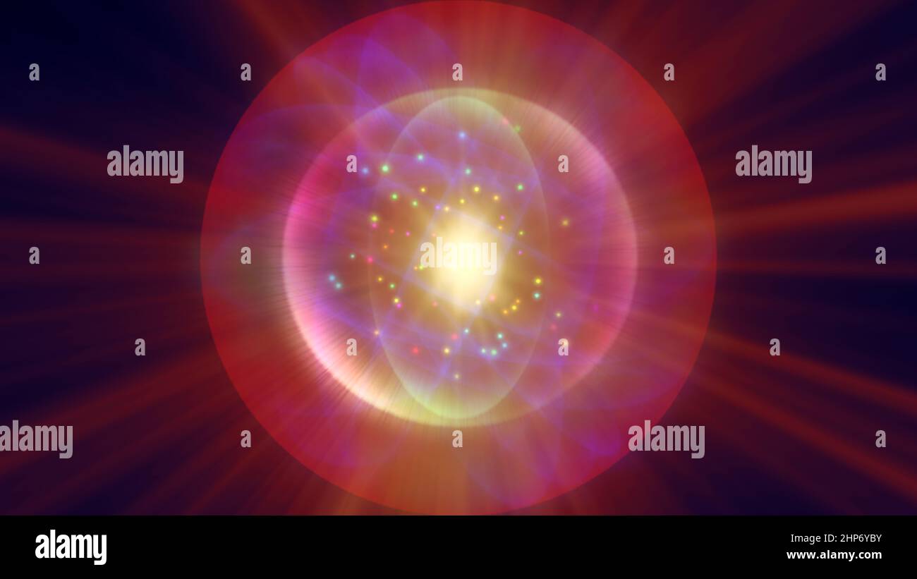 atom light ray glow abstract, 3d render illustration Stock Photo - Alamy